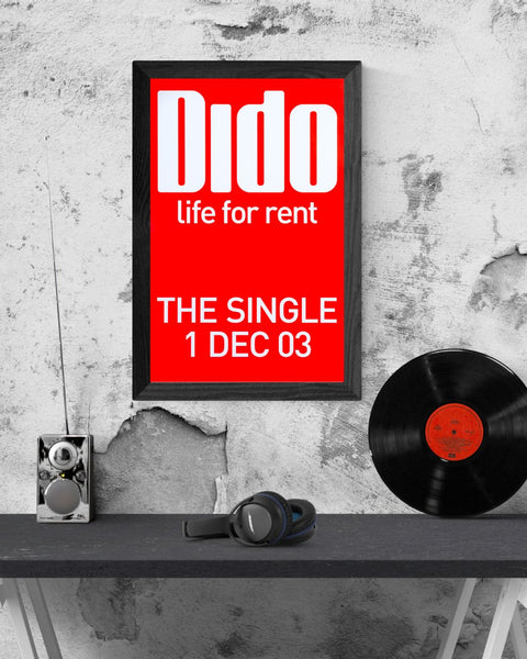 Dido Life for Rent single poster – Original Poster Shop
