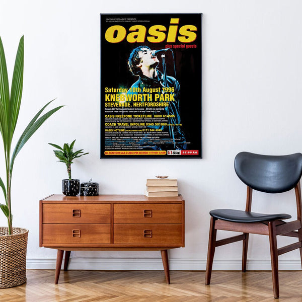 An original Oasis poster for the 1996 Knebworth concert – Original ...