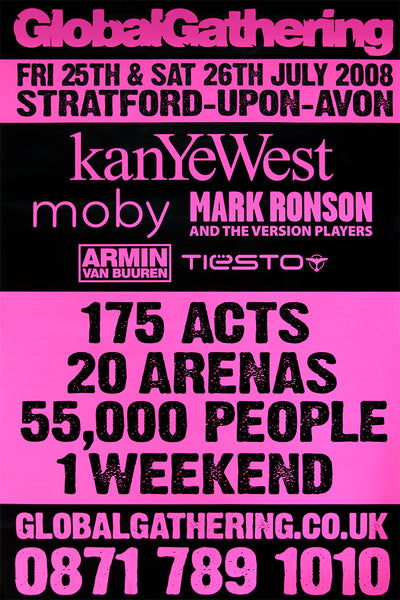 Original 'Global Gathering' poster for the 2008 Festival. – Original ...