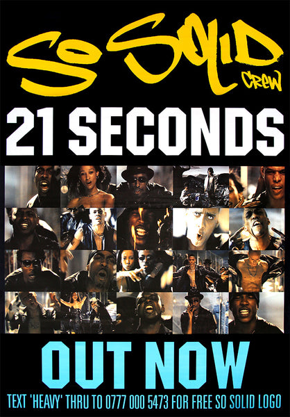 Original So Solid Crew Poster For The Single 21 Seconds Original
